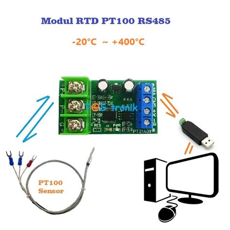 Jual Rtd Pt100 Transmitter Rs485 Modbus Rtd Modul Temperature Sensor Rs485 Shopee Indonesia