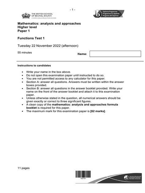 Functions Test 1 2022 Pdf Function Mathematics Asymptote