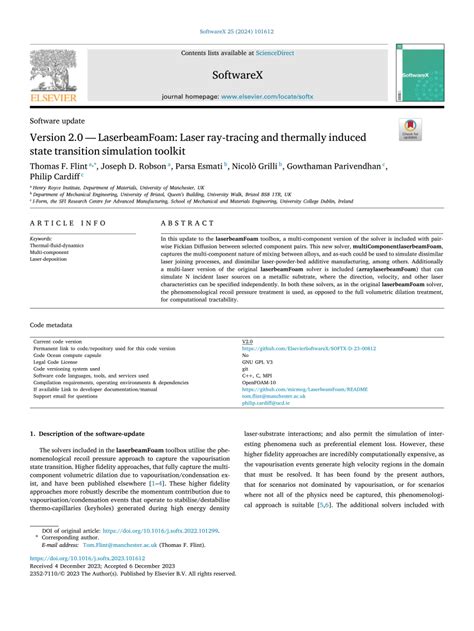 Pdf Version 2 0 — Laserbeamfoam Laser Ray Tracing And Thermally Induced State Transition