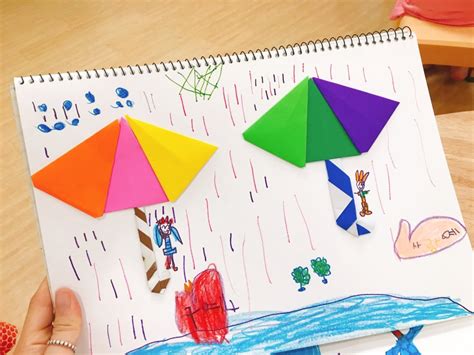 여름풍경 우산 종이접기 간단한 방법 네이버 블로그