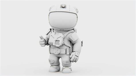 toon astronaut cv 250 rigged for unreal engine unity mixamo cgtrader