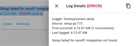Invalid Configuration Sonoff Integration Home Assistant OS Home Assistant Community
