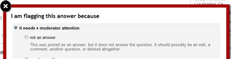 Adding A Flag Answers Button Ie You Did Not Read The Question Answered The Wrong Question