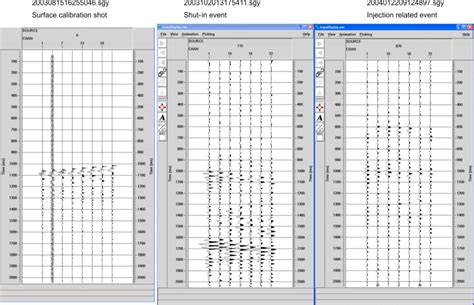 Vertical Component Waveforms For All Levels Of The Monitoring Array For