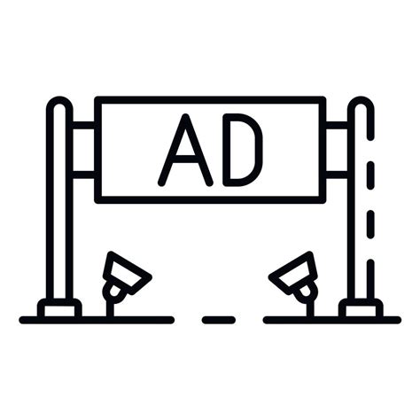 Ad Banner Icon Outline Style 15182912 Vector Art At Vecteezy