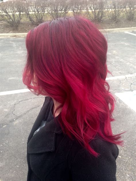 magenta hair done by using joico vero k pak color intensity magenta hair hair affair hair color