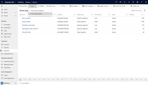 design a static segment dynamics 365 customer insights microsoft learn