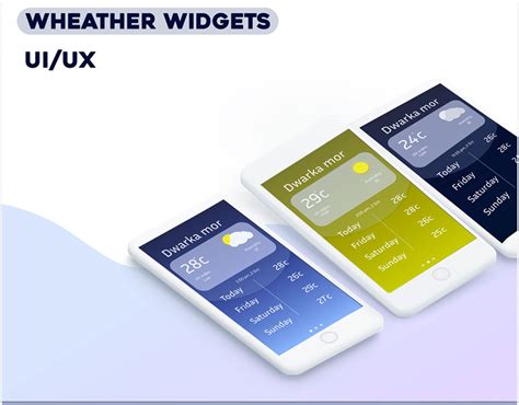 Weather Widget Ui Ux Behance
