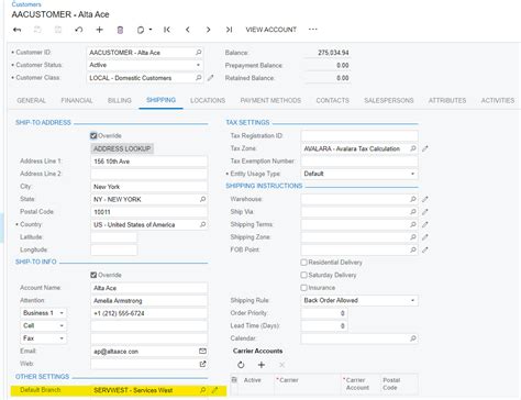 acumatica default branch on payments and applications ar302000 stack overflow