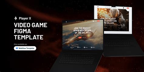 Player X Video Game Figma Template Figma