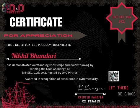 Nikhil Bhandari 💻 On Linkedin Cybersecurity Bitsec 0x0pirates