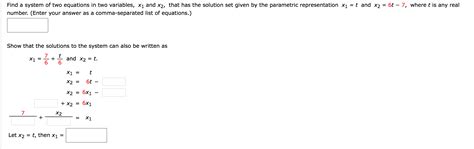 Solved Find A System Of Two Equations In Two Variables X Chegg