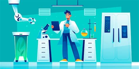 Premium Vector Science Lab Composition In Gradient Style
