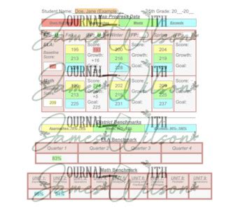 Th Grade Data Sheet By Journal With James Wilson TPT
