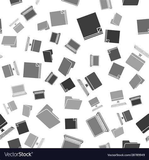 Set File Document Laptop Computer Monitor Vector Image