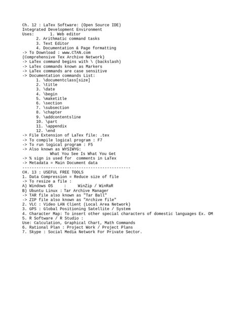 Gseb Std 12 Sci Computer Ch 12 13 Imp Points Topics Material Pdf