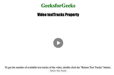 Html Dom 视频 Texttracks 属性 码农参考