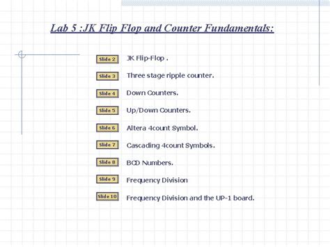 Lab JK Flip Flop And Counter Fundamentals