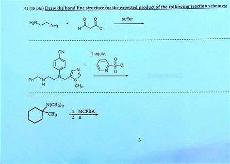 Solved 18 Pts Draw The Bond Line Structure For The Expected Product Of The Following Reaction