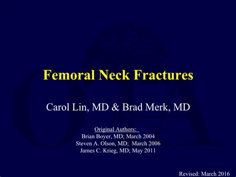 Femoral Neck Fractures Docslib
