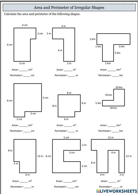 Area And Perimeter Worksheets Irregular Shapes Time Management Worksheet