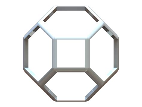 Wireframe Shape Truncated Octahedron 3d Model By Mranycad