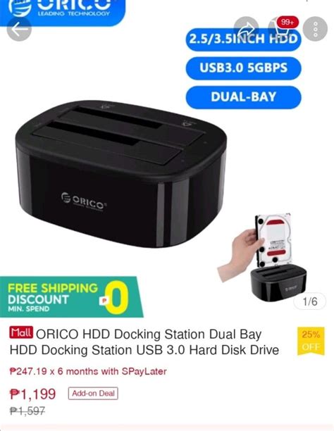 Orico Hdd Docking Station Dual Bay Hard Disc Drive Computers Tech Printers Scanners