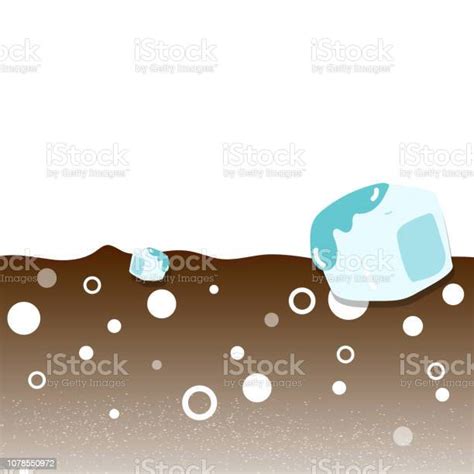 얼음 녹는 콜라 초콜릿 탄산 음료와 커피 개념 추상적인 배경 벡터 일러스트 레이 션으로 식 수 각얼음에 대한 스톡 벡터 아트 및 기타 이미지 Istock