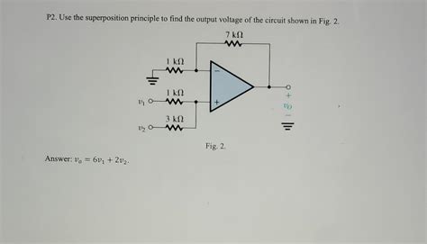 Solved P2 Use The Superposition Principle To Find The