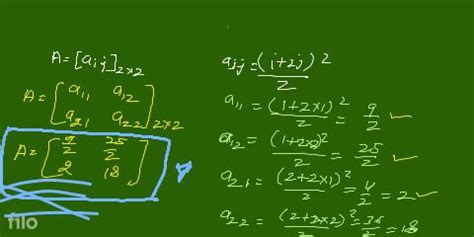 EXAMPLER Construct A Matrix A Aij Whose Elements Are Given By Aij