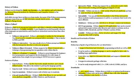 Python Nothin History Of Python Python Was Developed By Guido Van Rossum In The Late