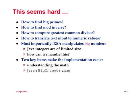 Ppt Secure Rsa Implementation Using Biginteger Class In Java