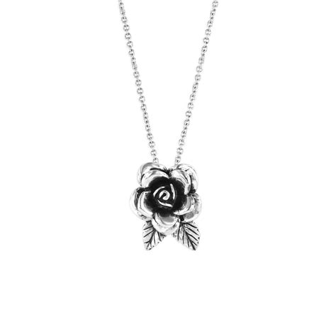Silver Rose Pendant With Chain — Kabana 925