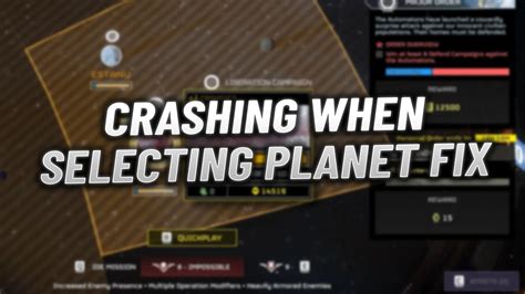 Helldivers 2 How To Fix Crashing When Selecting Planet