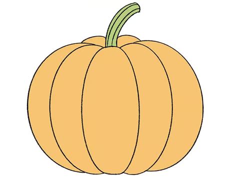 نقاشی کدو تنبل با آموزش تصویری به کودکان در 9 مرحله