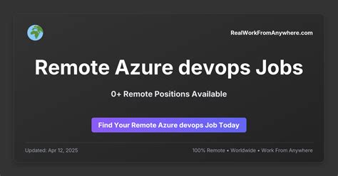 Remote Azure Devops Jobs Work From Anywhere