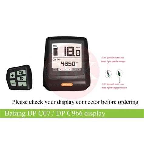 Bafang Dp C07 Display Uart For Max Drive M400 M300 Bbs Motors Bbs Ebike