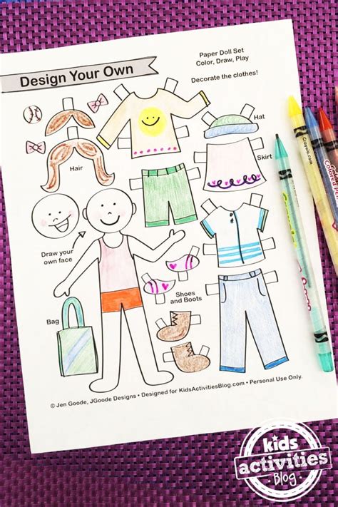 Design Your Own Paper Dolls Printable
