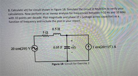 solved 2 calculate v t for circuit shown in figure 18