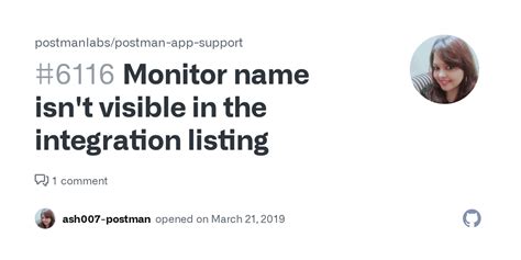 monitor name isn t visible in the integration listing · issue 6116 · postmanlabs postman app