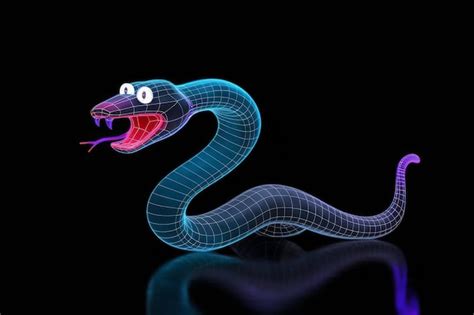 Premium Photo A Snake With A Mouth Open And Tongue Out