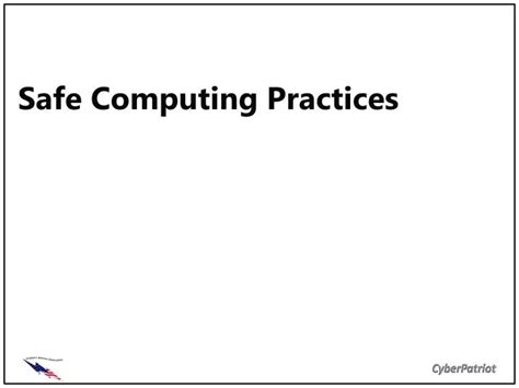 Ppt Safe Computing Practices Powerpoint Presentation Free Download