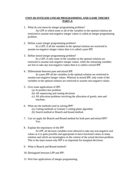 Unit Iii Pdf Linear Programming Algorithms