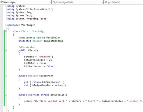 object georiënteerd programmeren c c sharp be