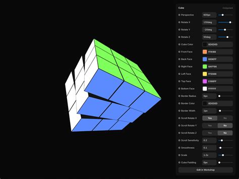 Rotating Cubes Free Interactions Component By Cristian Mielu — Framer