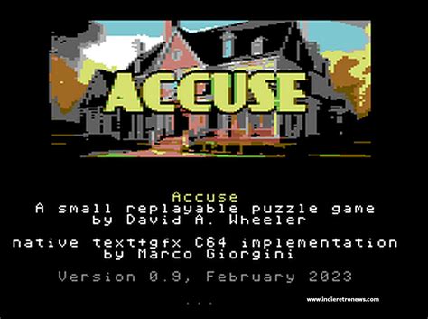 Indie Retro News Accuse A Murder Mystery Game For The Commodore 64 By Marco Giorgini