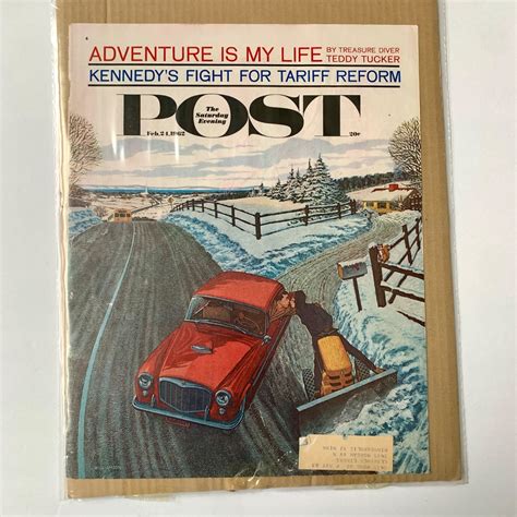 The Saturday Evening Post Magazine Cover Feb 24 1962 J Williamson