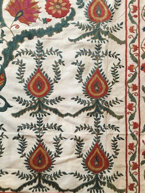 Large Vintage Embroidery Suzani Textile Vintage Suzani Textile Design