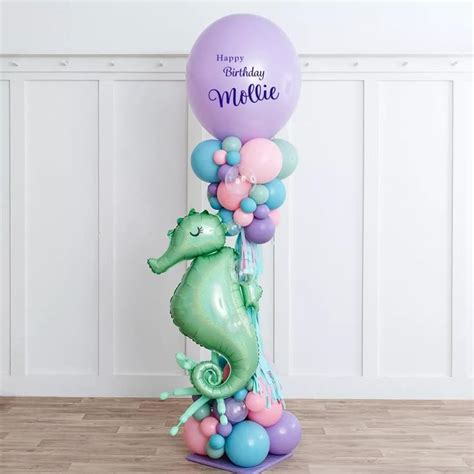 Mermaid Inflated Balloon Party Pillar Mermaid Balloons Balloon