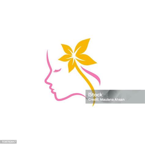 아름다움 아이콘 기호 디자인 서식 파일입니다 여자 머리 실루엣 디자인 일러스트 레이 션 개념에 대한 스톡 벡터 아트 및 기타 이미지 개념 건강관리와 의술 건강한 생활